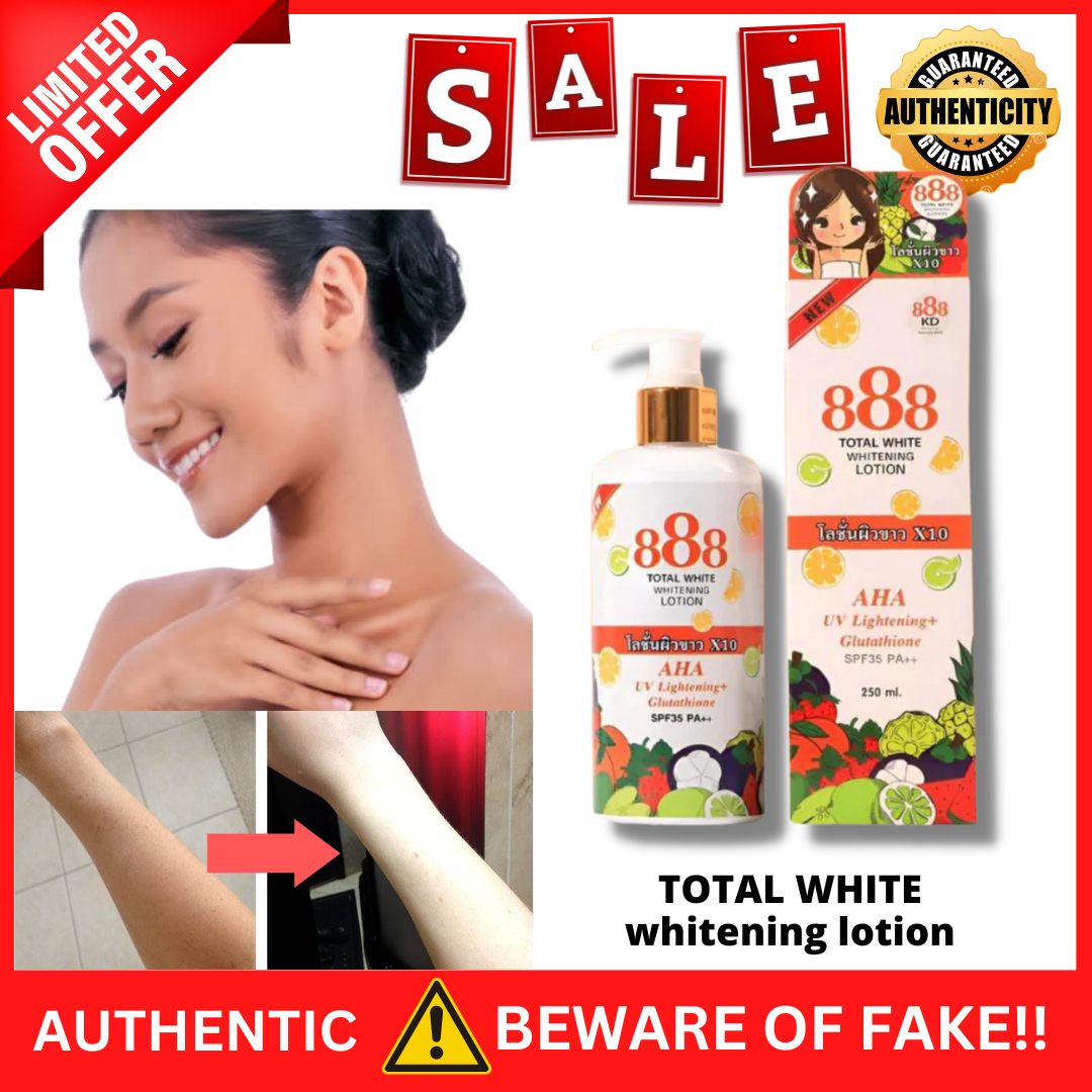 Original and Authentic 888 Total Whitening Lotion AHA Lightening SPF 35 ...
