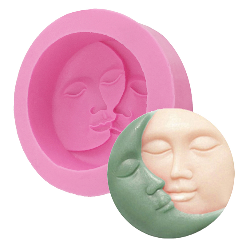 Sun and Moon Face Silicone Mold DIY Fondant Chocolate Mold Cake ...