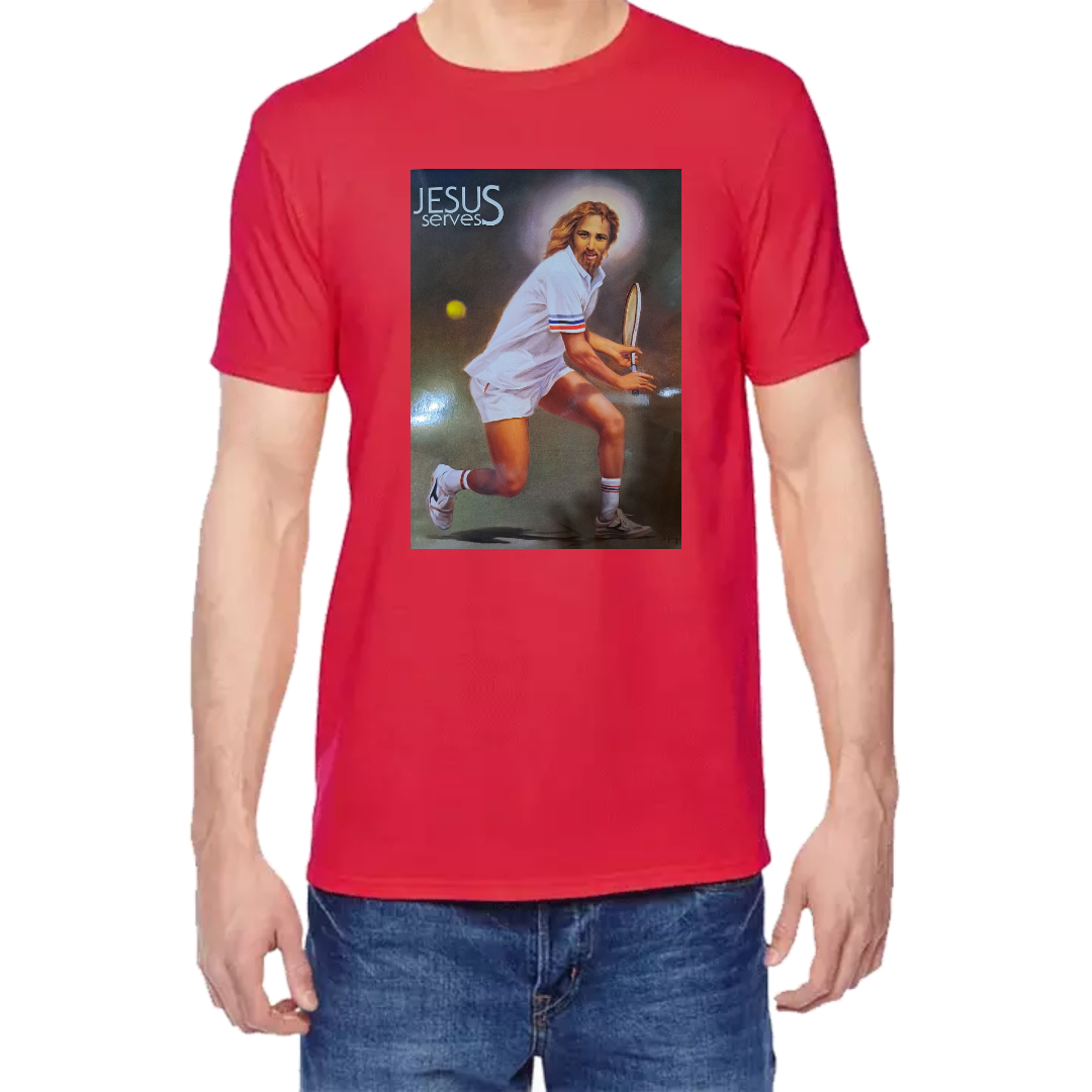 Jesus Serves Religious T Shirt Print Design Clothing for Men Fruit of ...