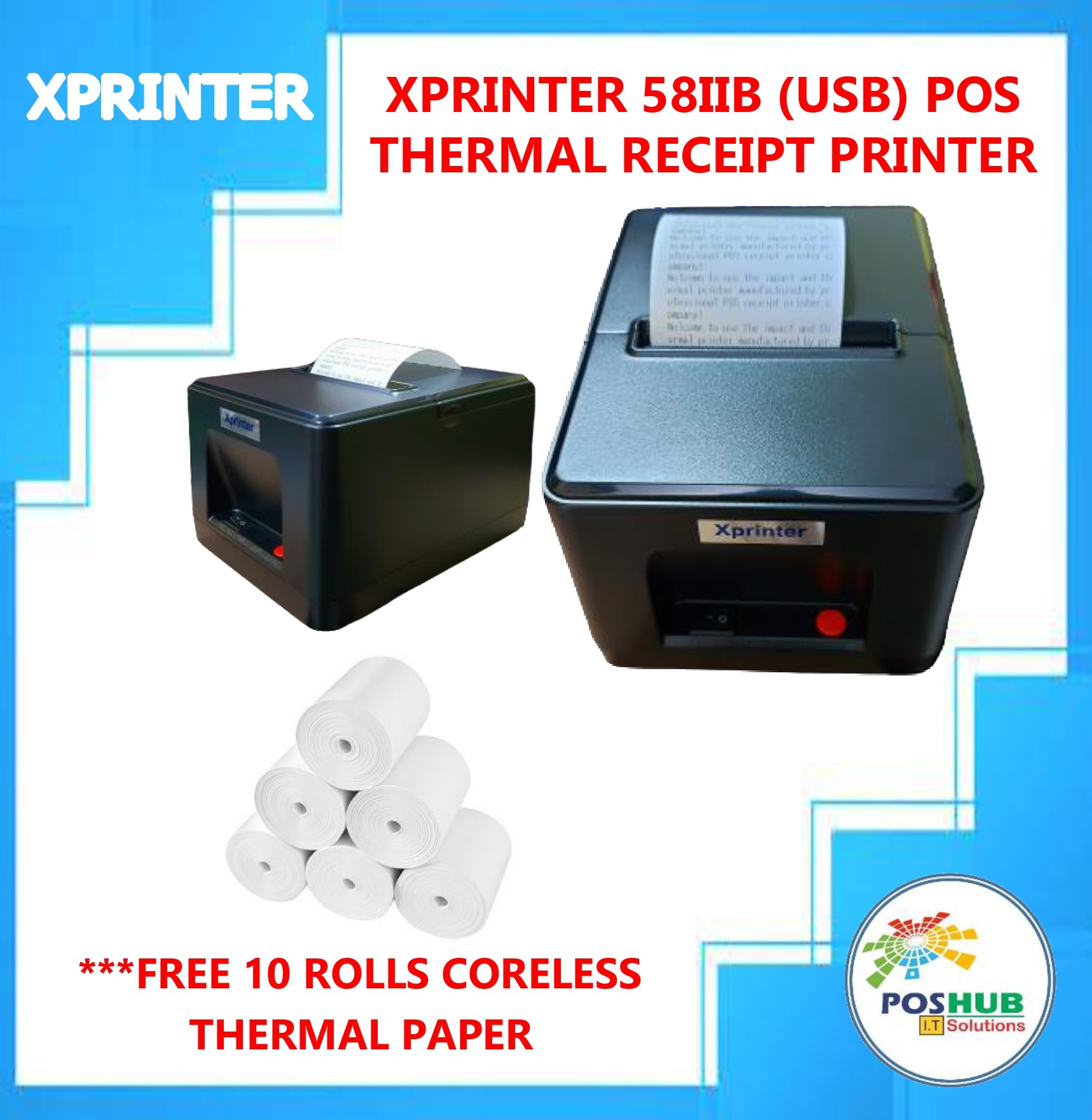 XPRINTER XP-58IIB (USB Version) 58mm POS RECEIPT PRINTER | Lazada PH