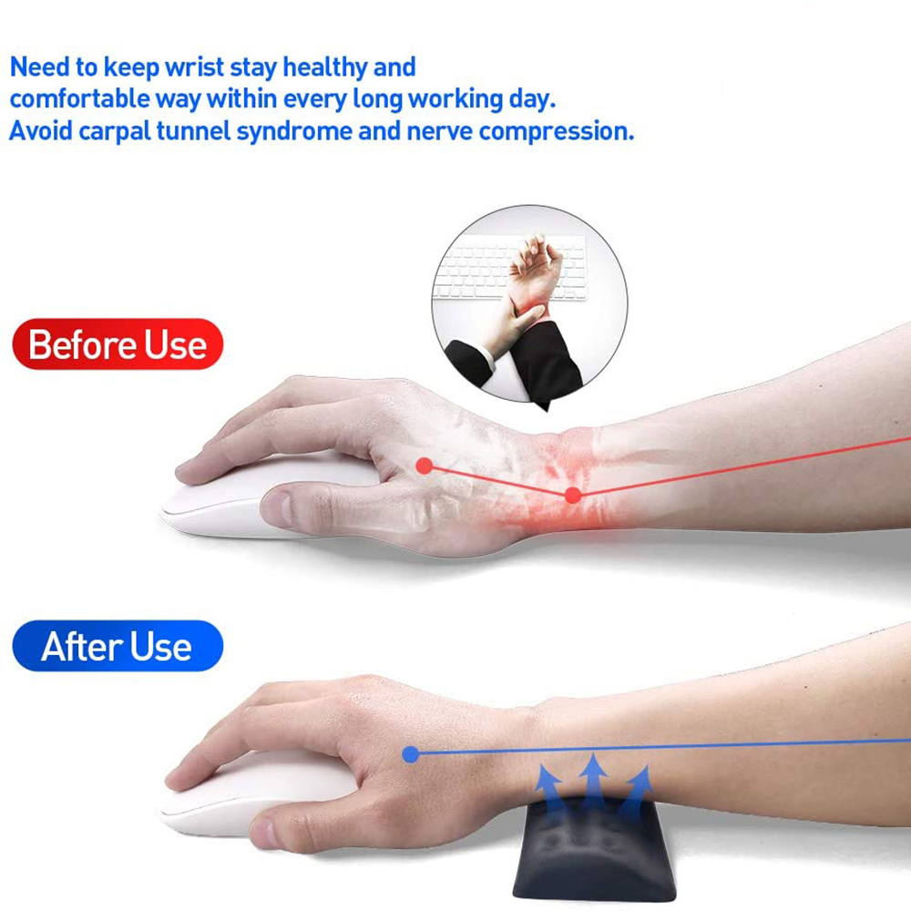 ★COD&Ready Stock★Home Office Memory Soft Laptop Desktop Wrist Rest PU ...