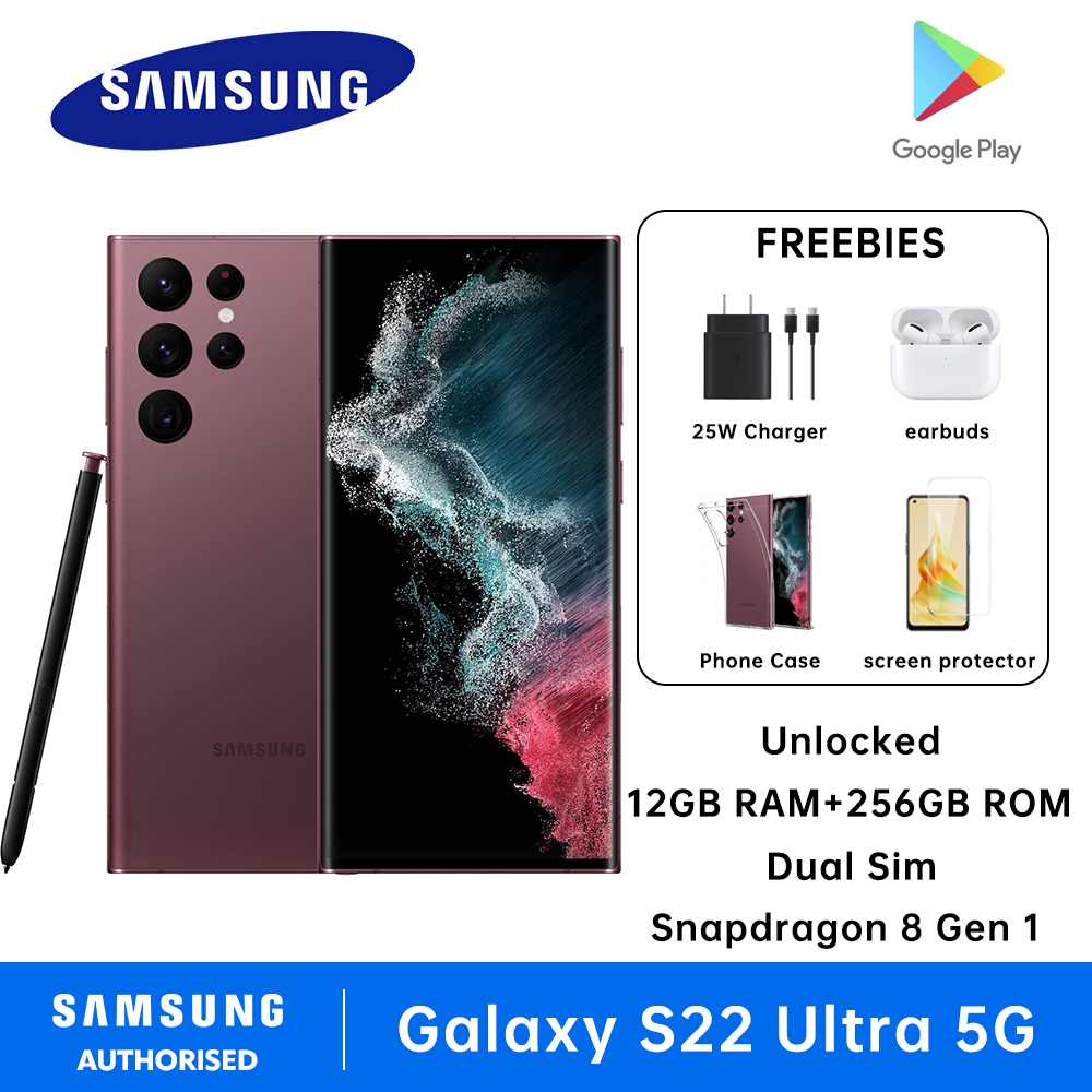 Samsung Galaxy S22 Ultra 5G Smartphone Dual Sim 12GB RAM + 256GB ROM ...