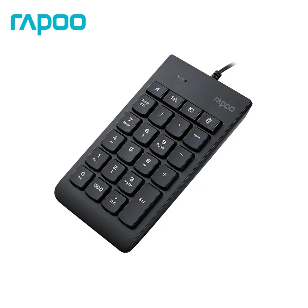 Rapoo K10 Laser Carved Key Cap Wired Numeric Keyboard Small Size Number ...