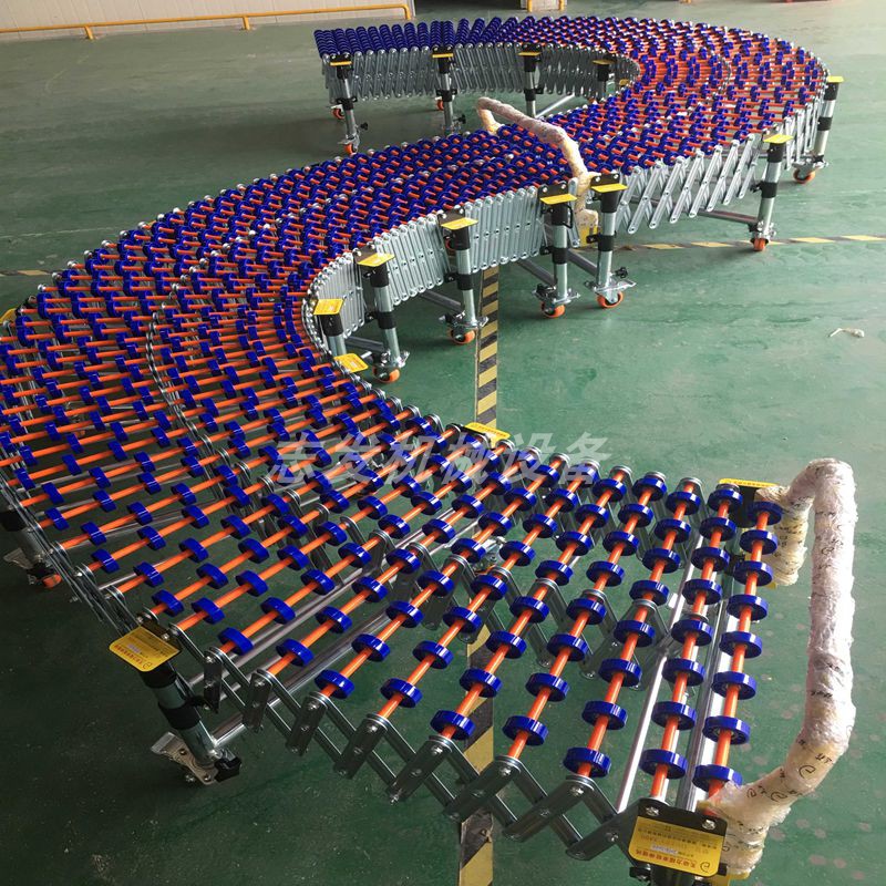 Unloading artifact lifting telescopic roller line hand-push handling ...