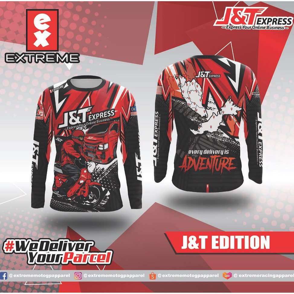 J&T Express Rider Sublimation Tshirt | Baju Jersey Sublimation ...