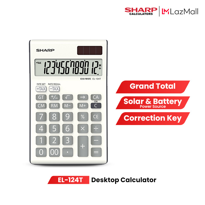 Sharp Semi Desktop Calculator EL-124T | Lazada PH