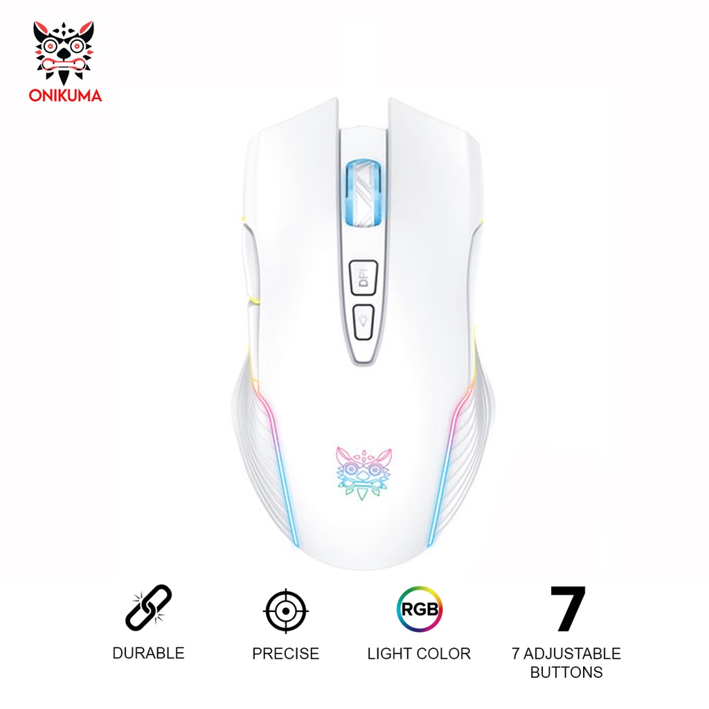 Onikuma CW905 Wireless RGB Gaming Mouse, USB Optical Computer Mice with ...