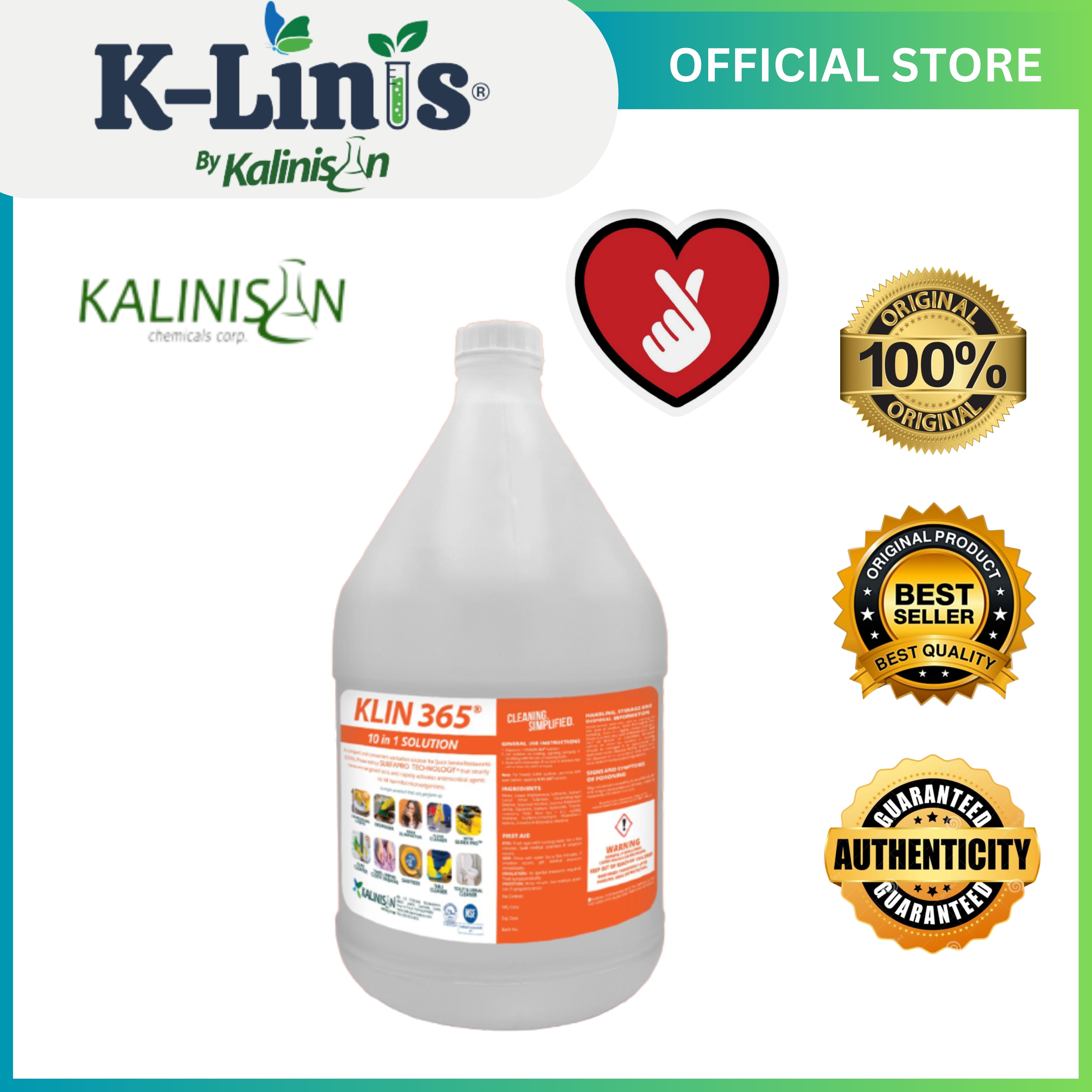 Kalinisan Klin 365 10 in 1 Solution 1 gallon | Lazada PH