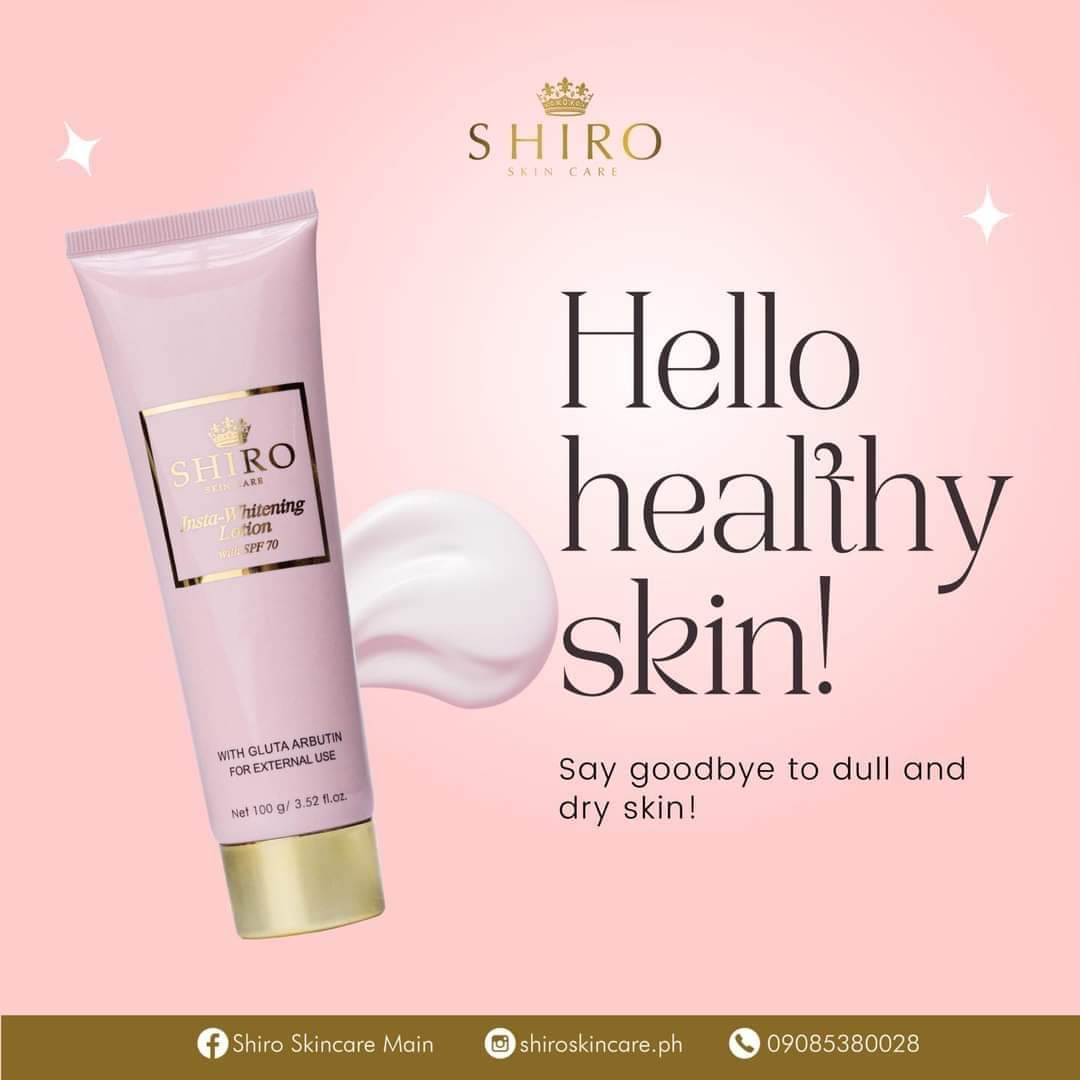 SHIRO SKIN CARE INSTA-WHITENING LOTION SPF 70 WITH GLUTA ARBUTIN | ISTA ...