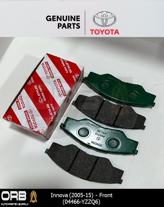 Toyota Innova ( 2005 - 2015 ) Front Brake Pads - Part No. 04465-YZZQ6 (100% Original Toyota Auto ...