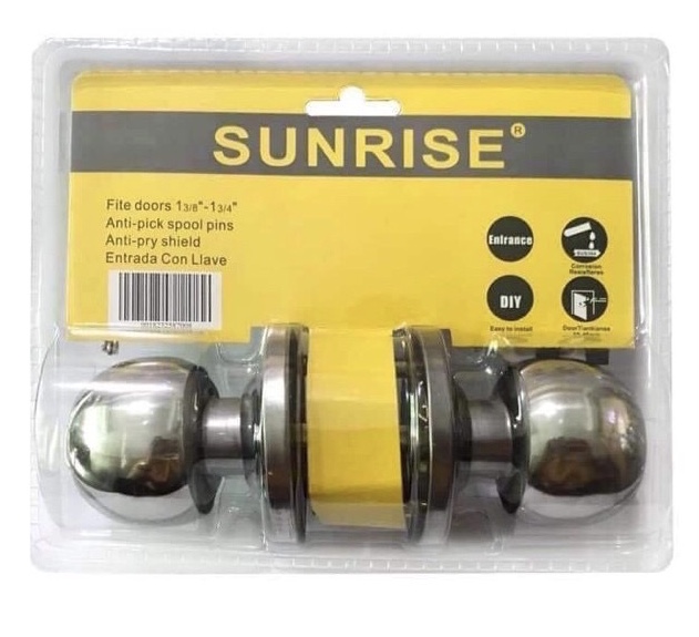 Sunrise Stainless Door knob set Globe type/Cone type 587ss-588ss ...