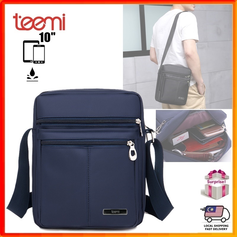 TEEMI Unisex Classic Porter Sling Bag Fit 10 Inch Tablet Large Size ...