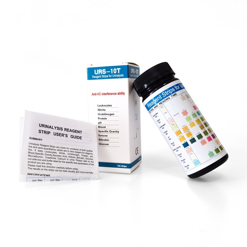 100 Strips URS-10T Urinalysis Reagent Strips 10 Parameters Urine Test ...