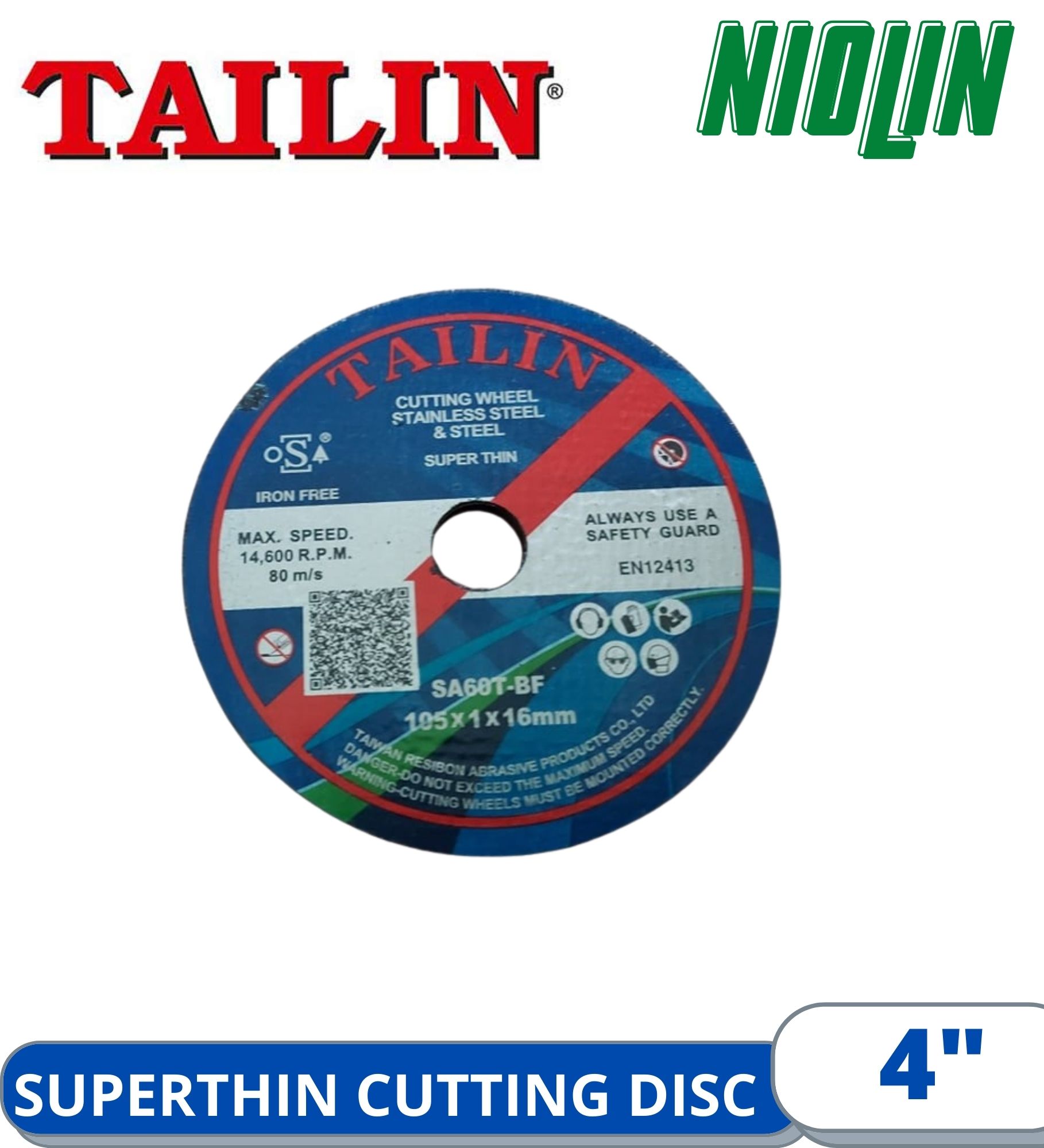 Original TAILIN Superthin Cutting Disc for Stainless Steel / Steel ( 4 ...