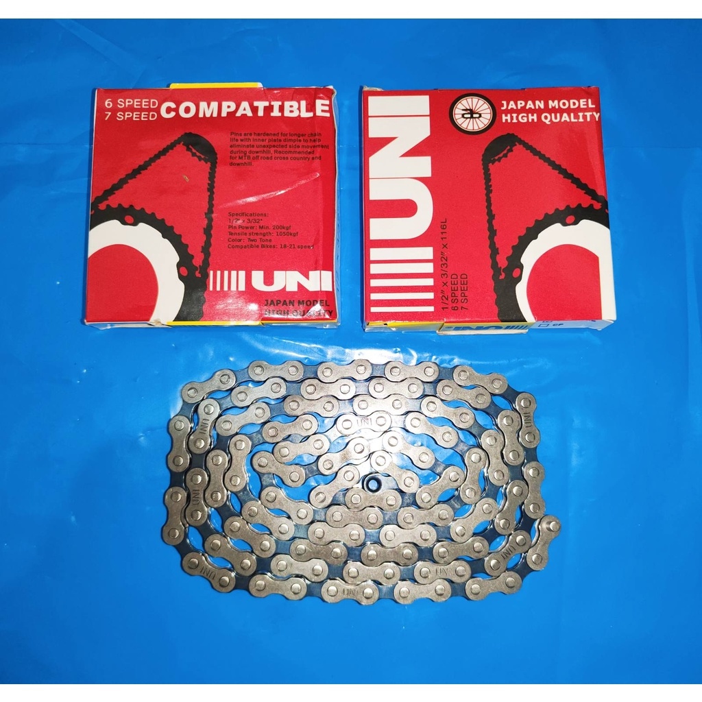 UNI Bike Chain 6 7 speed MTB Bicycle Kadena Two Tone 116 links | Lazada PH