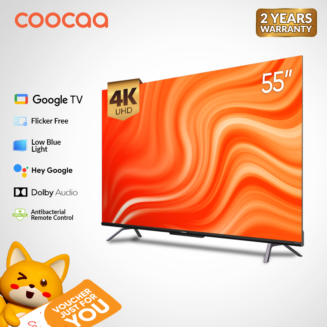 55 Inch ( 55Y72 ) Coocaa - Google TV, Flicker Free & Low bluelight ...