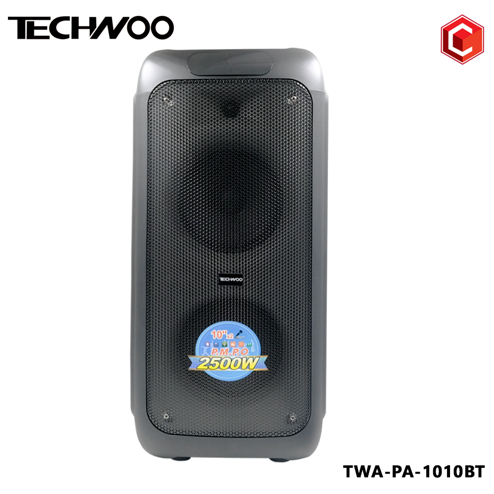 10" Professional Rechargeable Battery Speaker AUX 13.5v 2500w TECHWOO ...