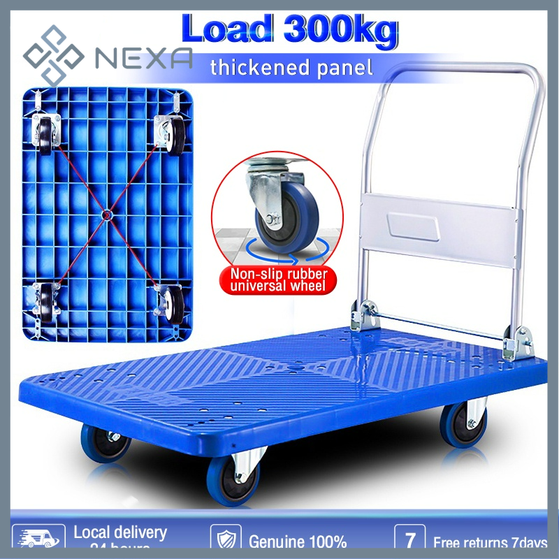 NEXA Trolley Hand Truck Foldable Platform Trolley Capacity 300Kg Push ...