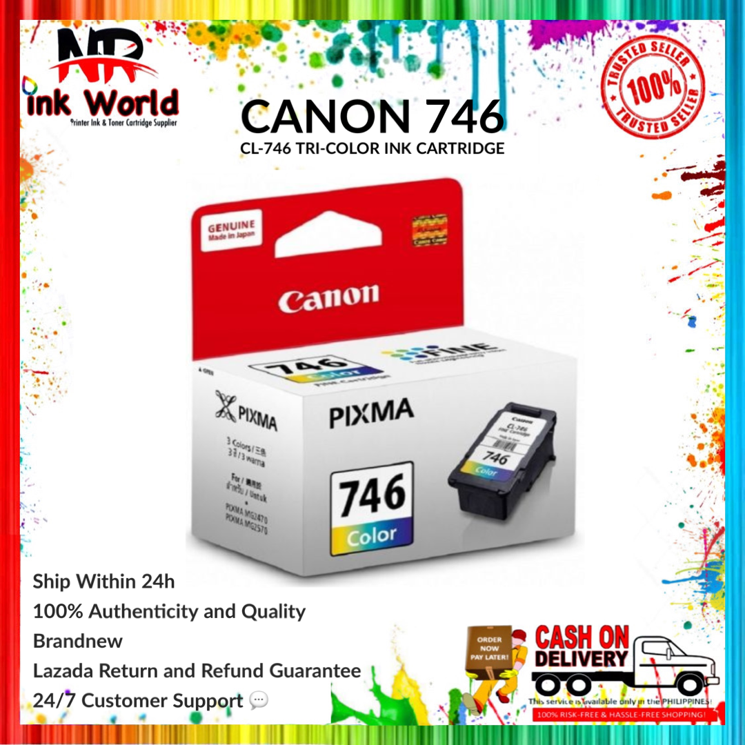 Canon Pixma 746 CL-746 Tricolor Original Ink Cartridge | Lazada PH