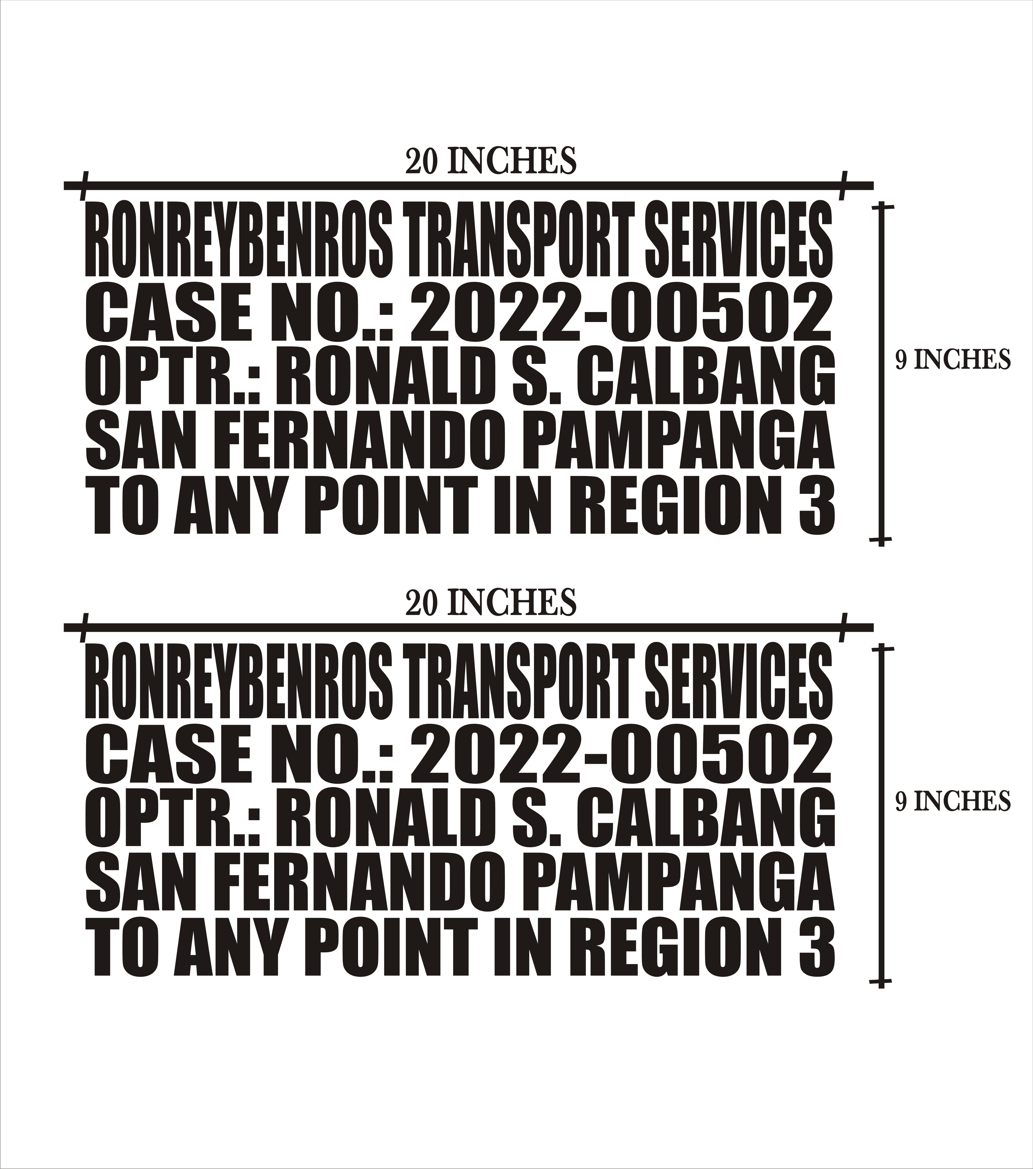 LTFRB 24/7 AND CASE NUMBER STICKER | Lazada PH