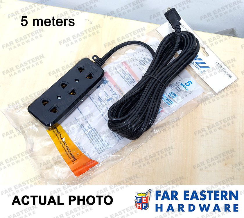 ROYU Universal Extension Cord Outlet Electrical Socket 3 Gang 5 | 10 ...