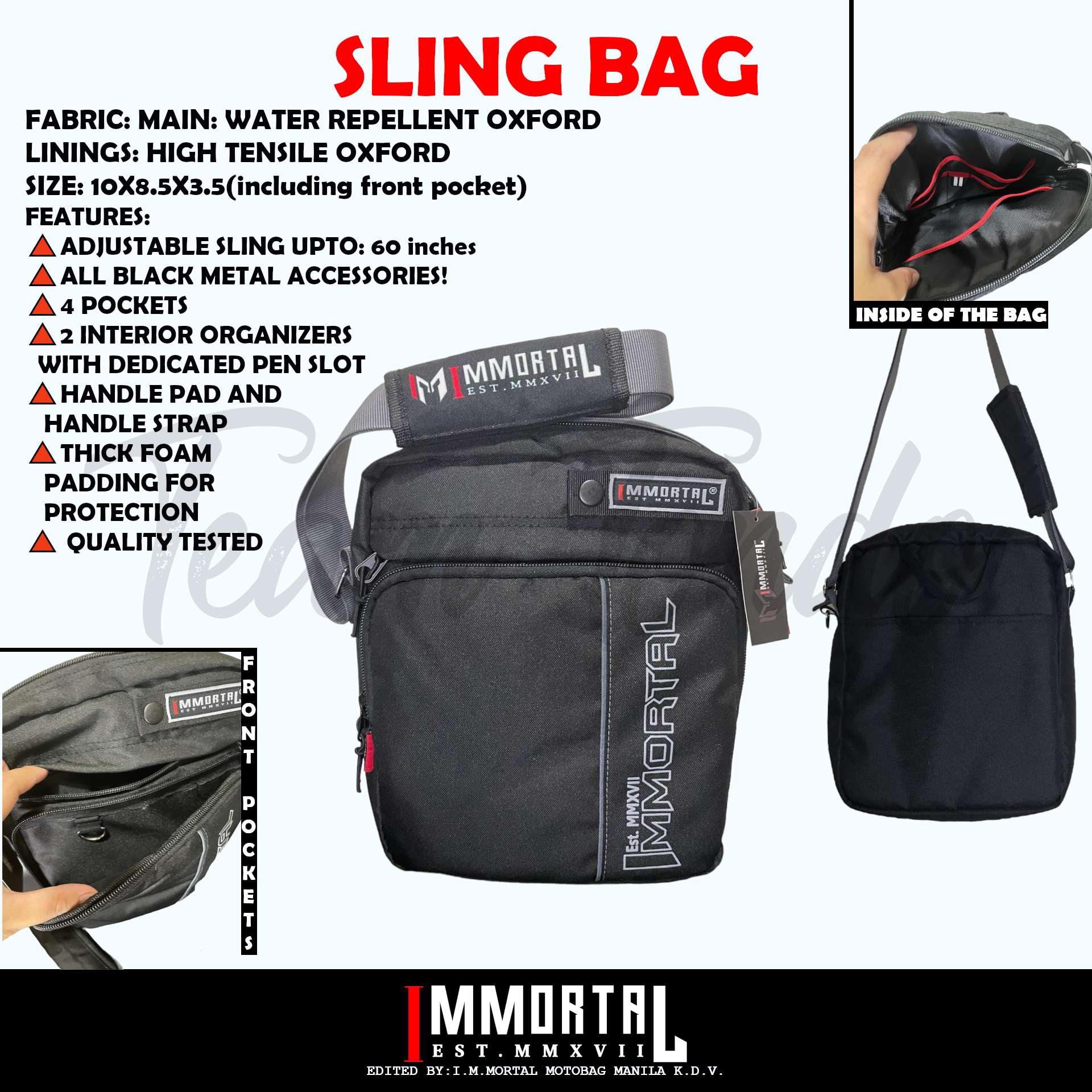 IMMortal Motobag Sling Bag | Lazada PH