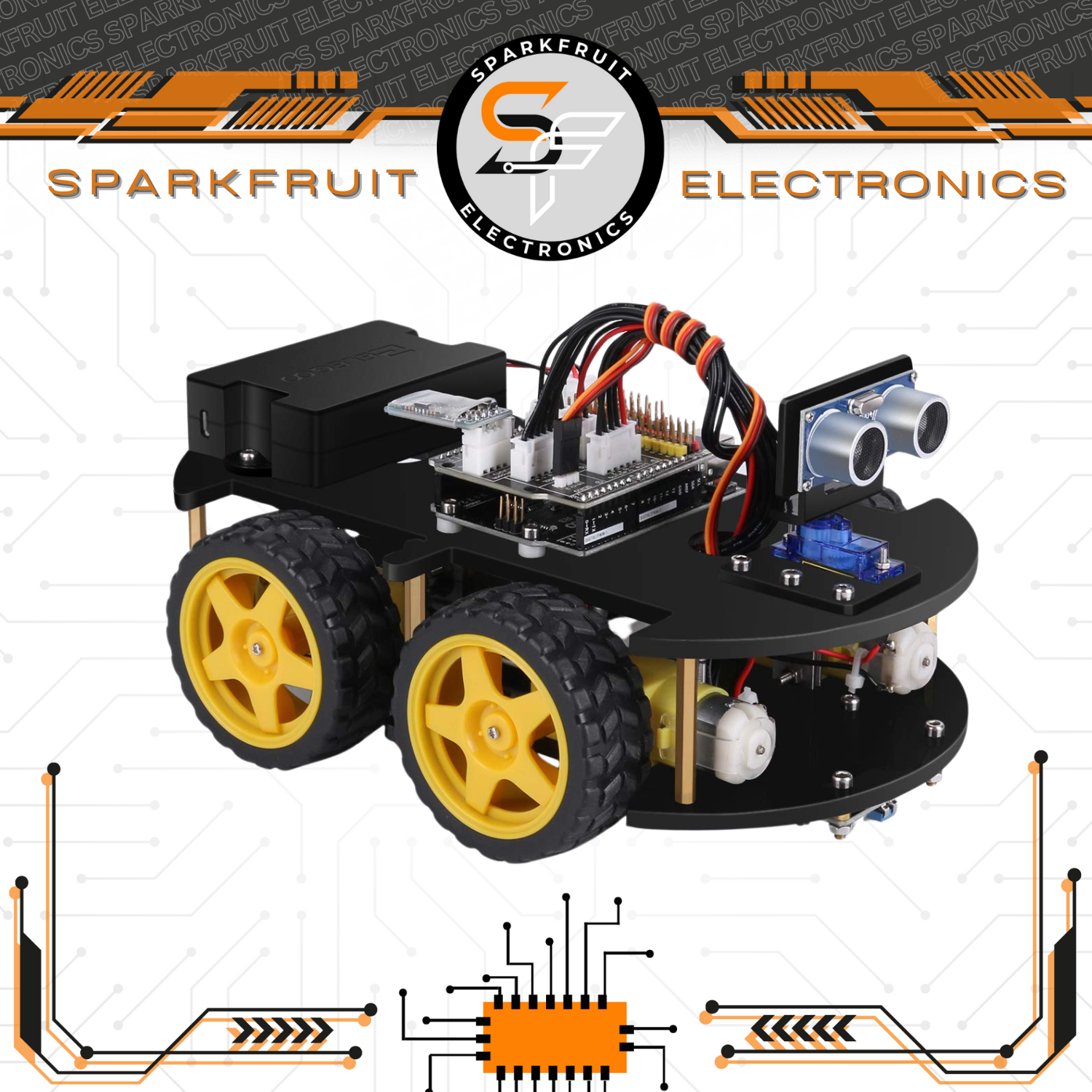 Elego UNO R3 Project Smart Robot Car Kit with Four-wheel Drives Link ...