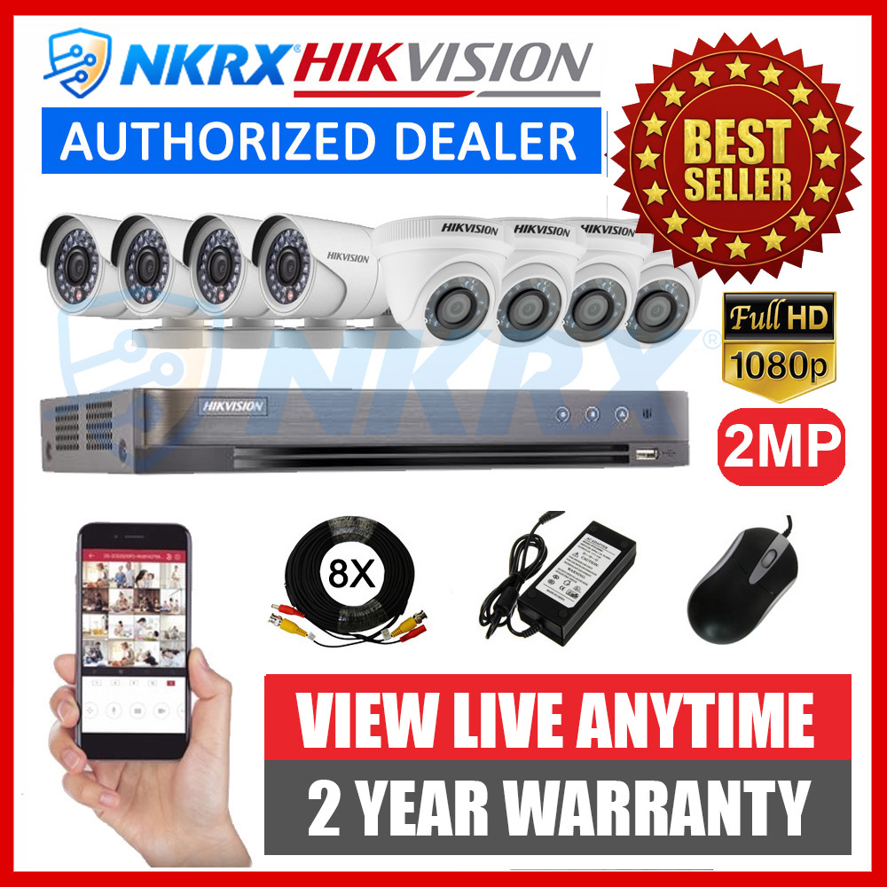HIKVISION 8CH 2MP Eco 8 Camera Turbo HD CCTV Package Kit 8 Channel (8CH4D4B-2MP-ECO) | 8CH 2MP ...