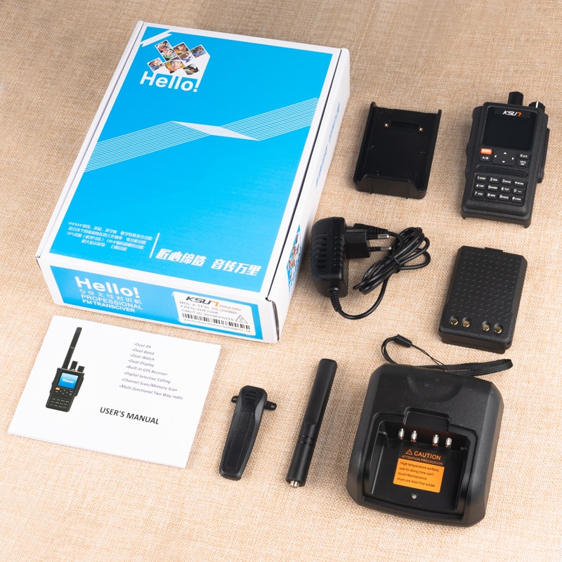 KSUN UV98D GPS Walkie Talkie Six Bands Frequency 999CH CTCSS DTMF VOX SOS 10km Two Way Radio ...