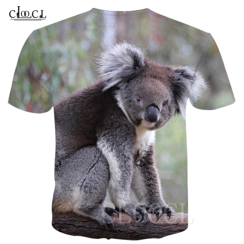 Fashion Harajuku Cool Animal Wild Koala T Shirts Summer Men Women 3D ...