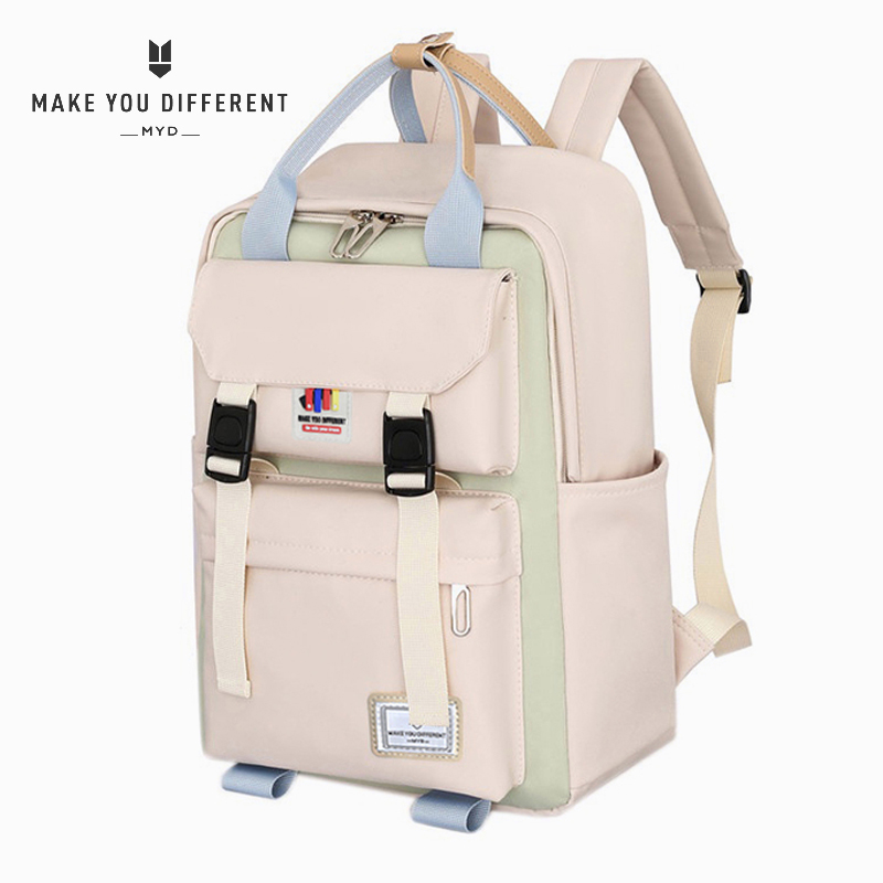 MYD Women's backpack Korean style large capacity 14 to 16 inch Laptop ...