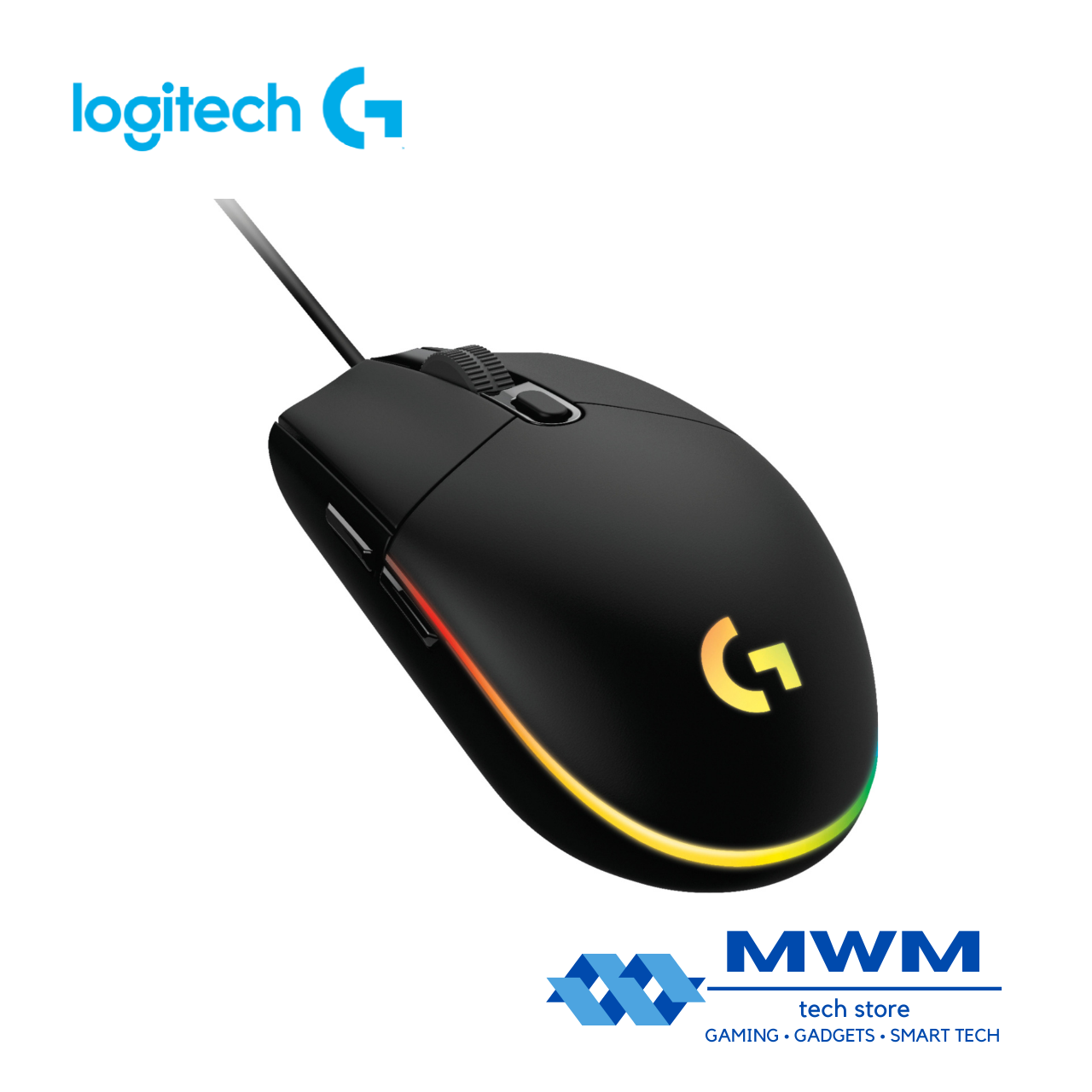 Logitech G203 LIGHTSYNC Wired Gaming Mouse -White/ Black - PC Gaming vs ...