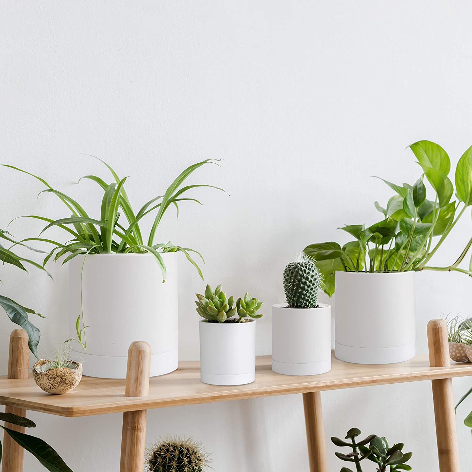 Daddy Potter Ceramic Looking Minimalist Cylindrical durable white ...