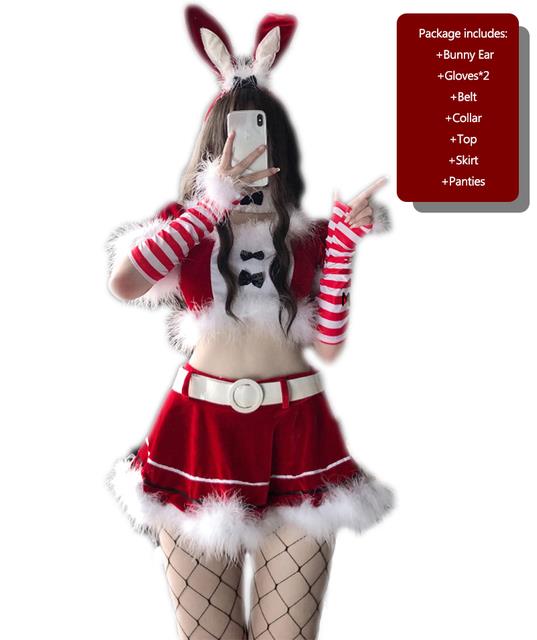 Sirolisa Christmas Cute Anime Bunny Girl Costume Sexy Halloween