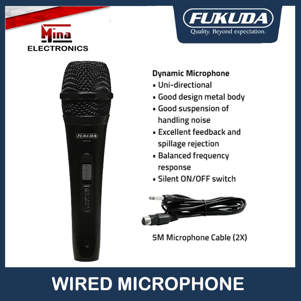 Fukuda FMP72K Microphone Professional Dynamic Mic | Lazada PH
