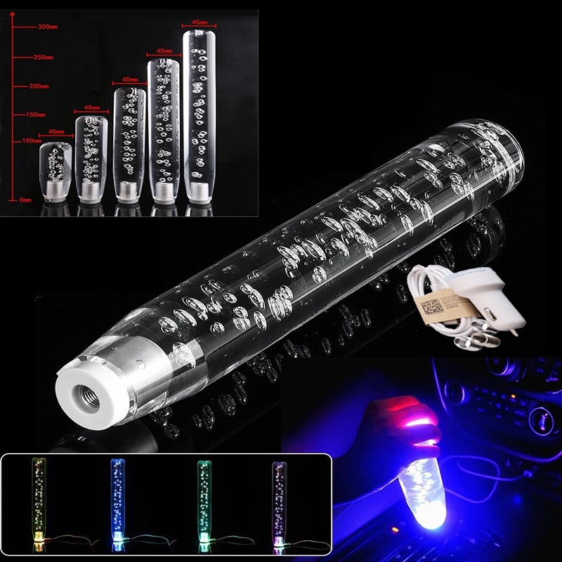 LED LIGHT RGB SHIFT KNOB Advanced Manual Shift Lever for Car with USB ...