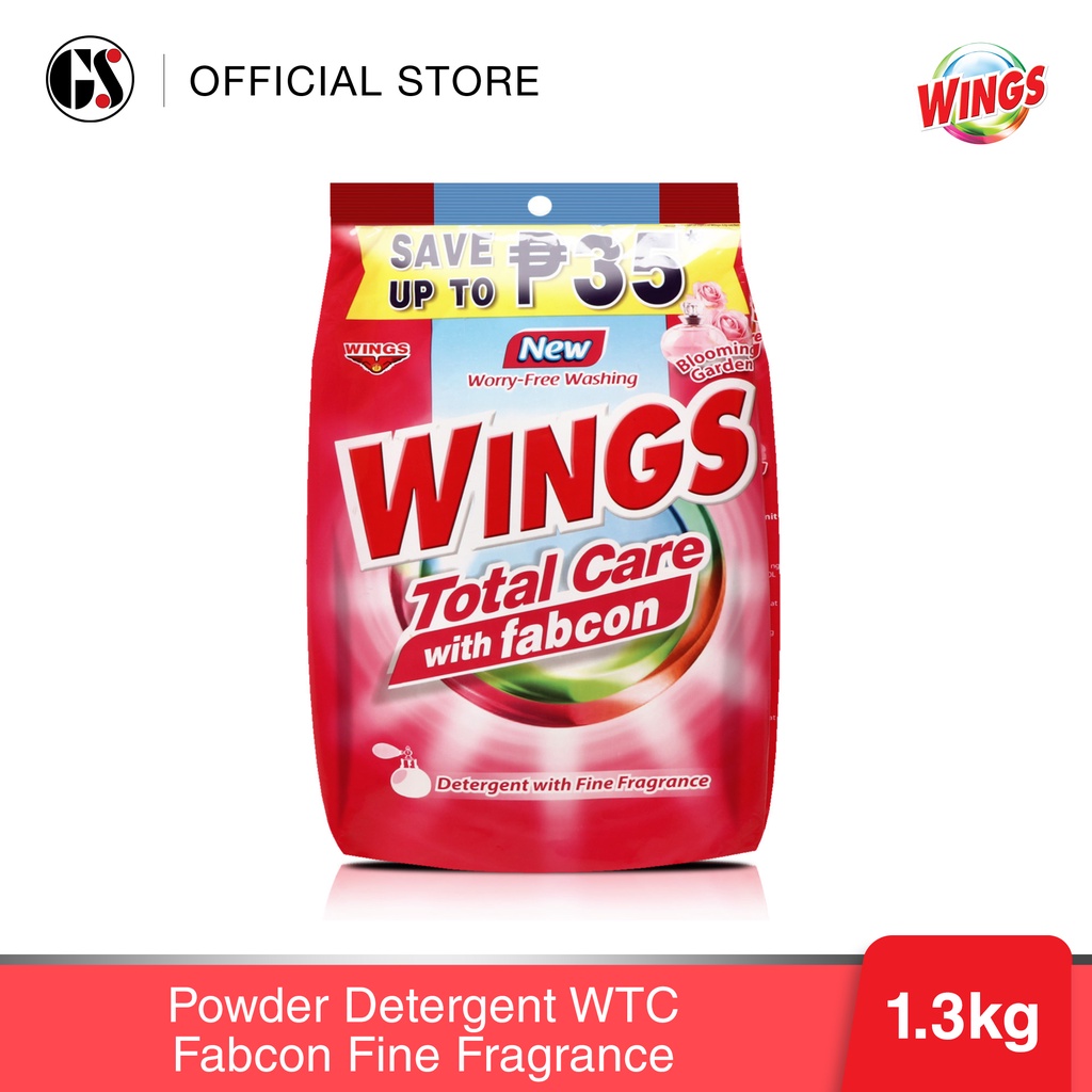 Wings Total Care with Fabcon Blooming Garden Powder Detergent 1.3kg ...