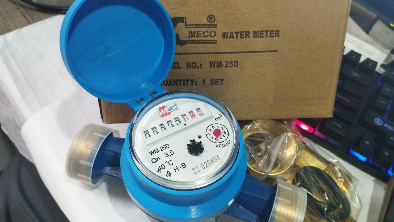 Meco Water Meter Submeter / Metro 1 Inch Heavy Duty Brass Type (Calibrated But No Papers ...