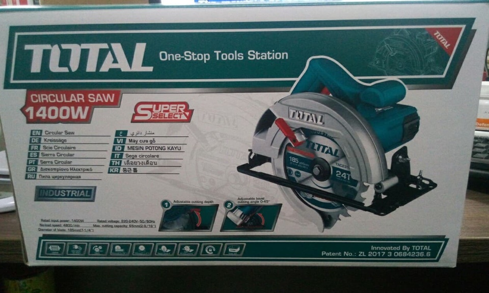 TOTAL Premium Industrial CIRCULAR SAW 1400W (ss) Plank Cutting Power ...