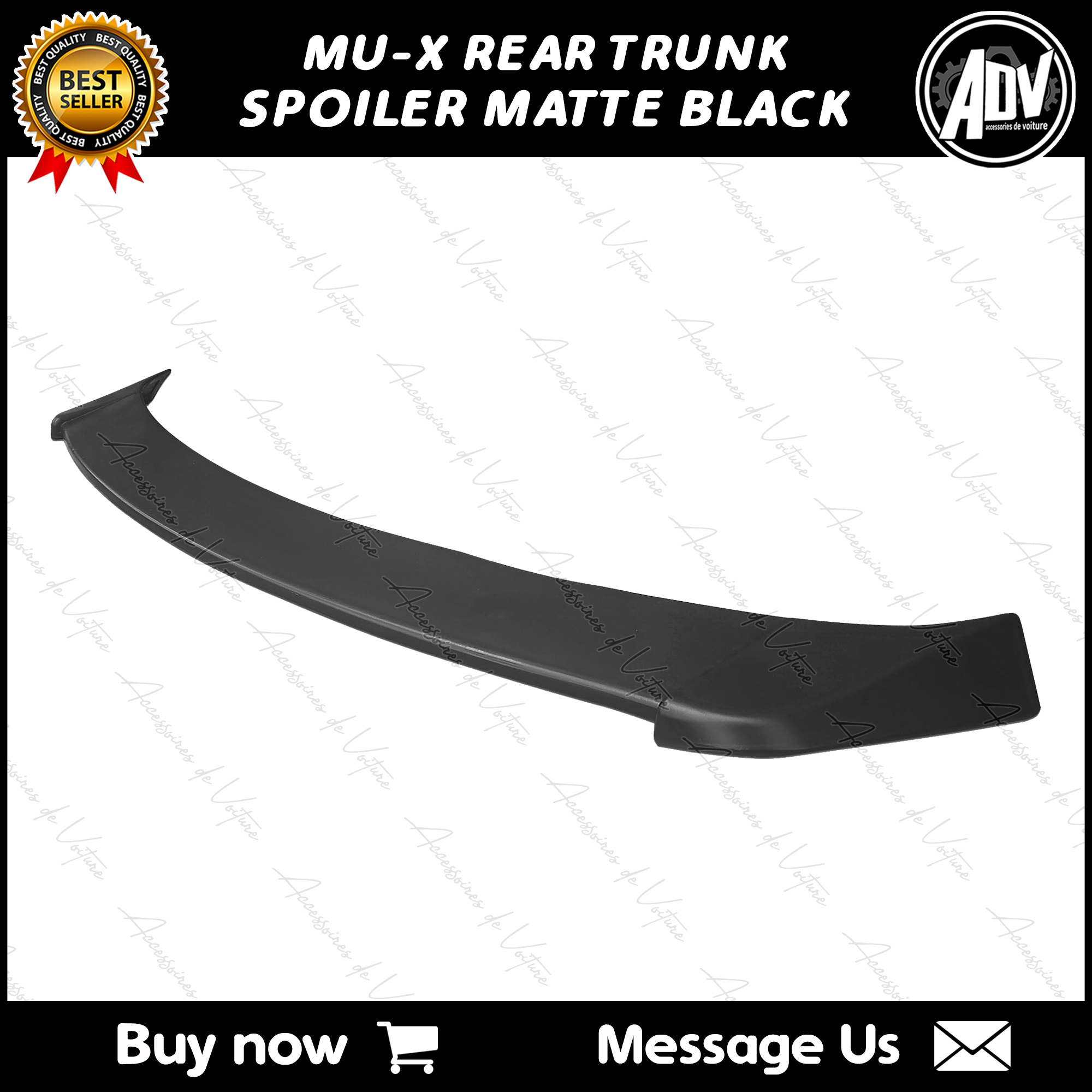Isuzu MU-X 2018-2022 OEM Rear Trunk Spoiler Matte Black 2nd Design | Lazada PH
