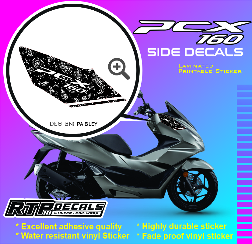 (PRINTED) PCX 160 Side Decals Sticker New Design | Lazada PH
