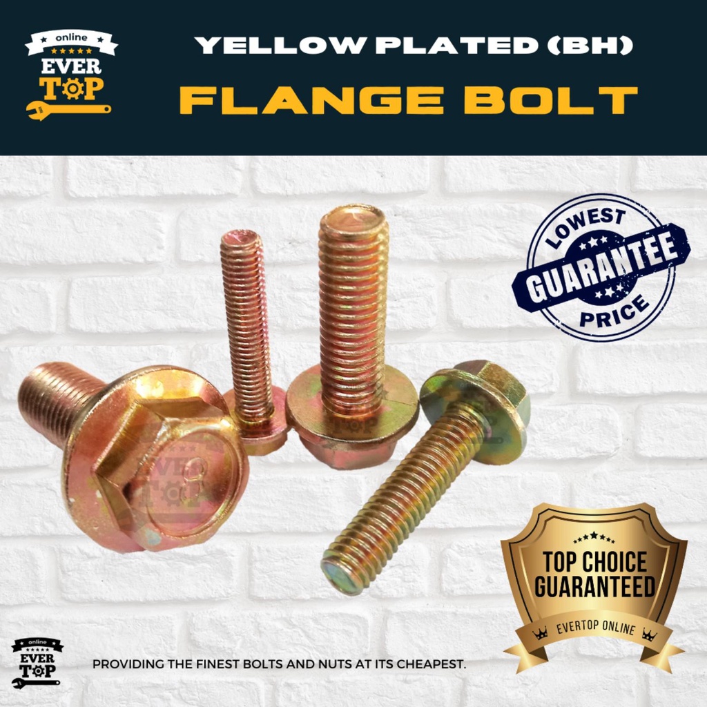 FLANGE BOLT | GOLD PLATED BH ORDINARY | TETANIZED BOLT | Lazada PH