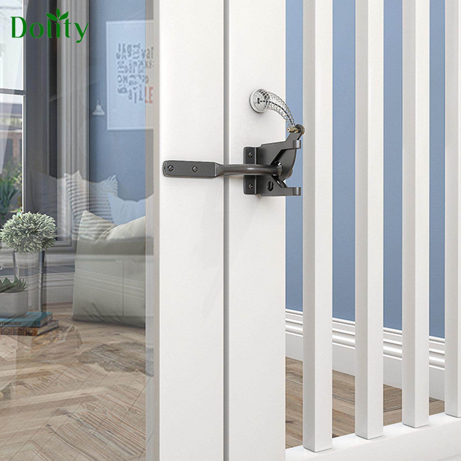 Dolity Fence Lock Gate Latch W/ Cable Self Locking Hardware for ...