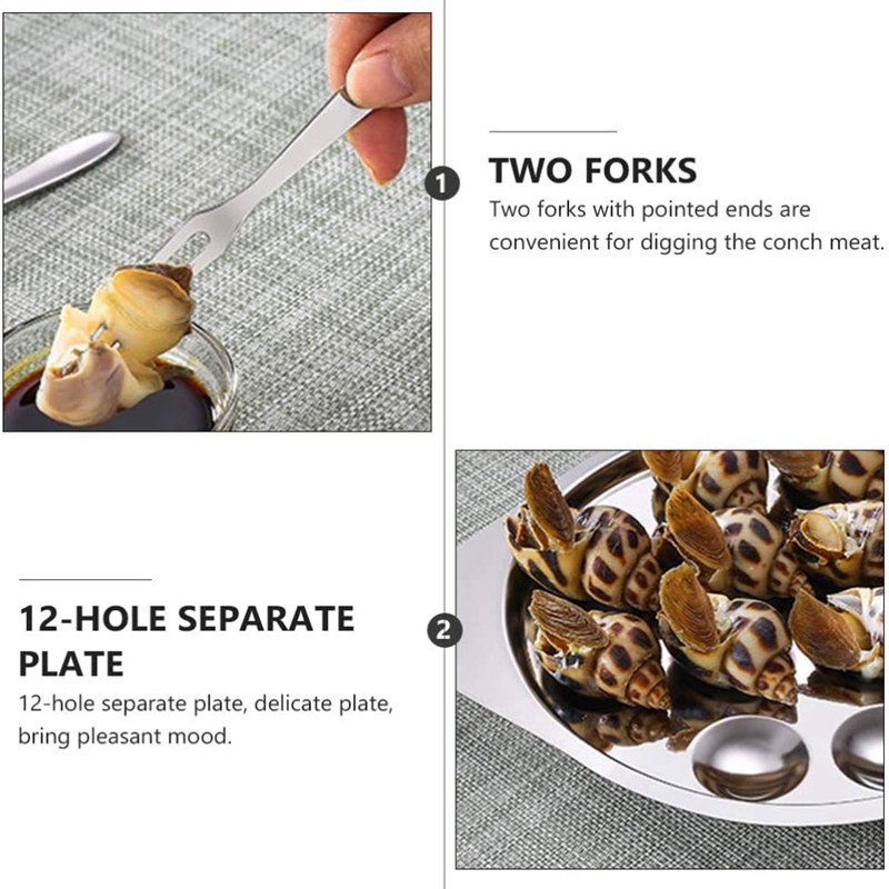 2 Pcs Snail Dish Plate Restaurant Serving Dish Heat Resistant Mushroom ...