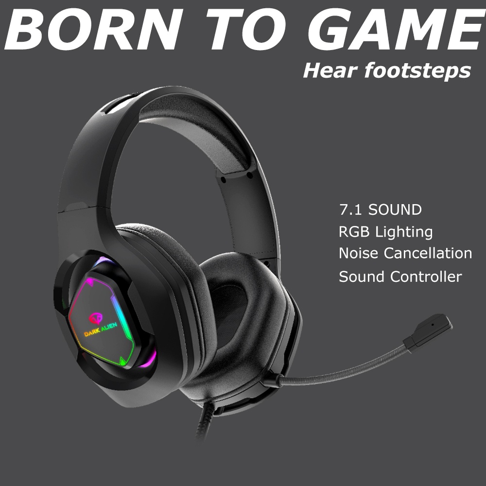 Ajazz AX120 USB Wired Headset 3.5mm Stereo Gaming Headset Noise ...