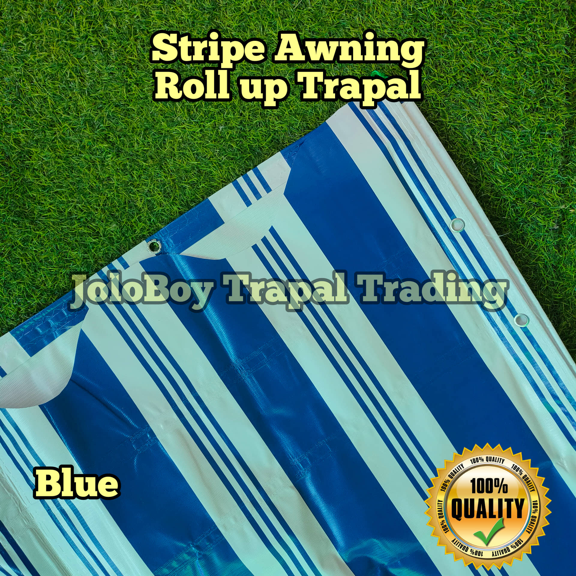 (8x10 feet) ROLL-UP STRIPES AWNING TRAPAL LONA TOLDA TARPAULIN TARP ...