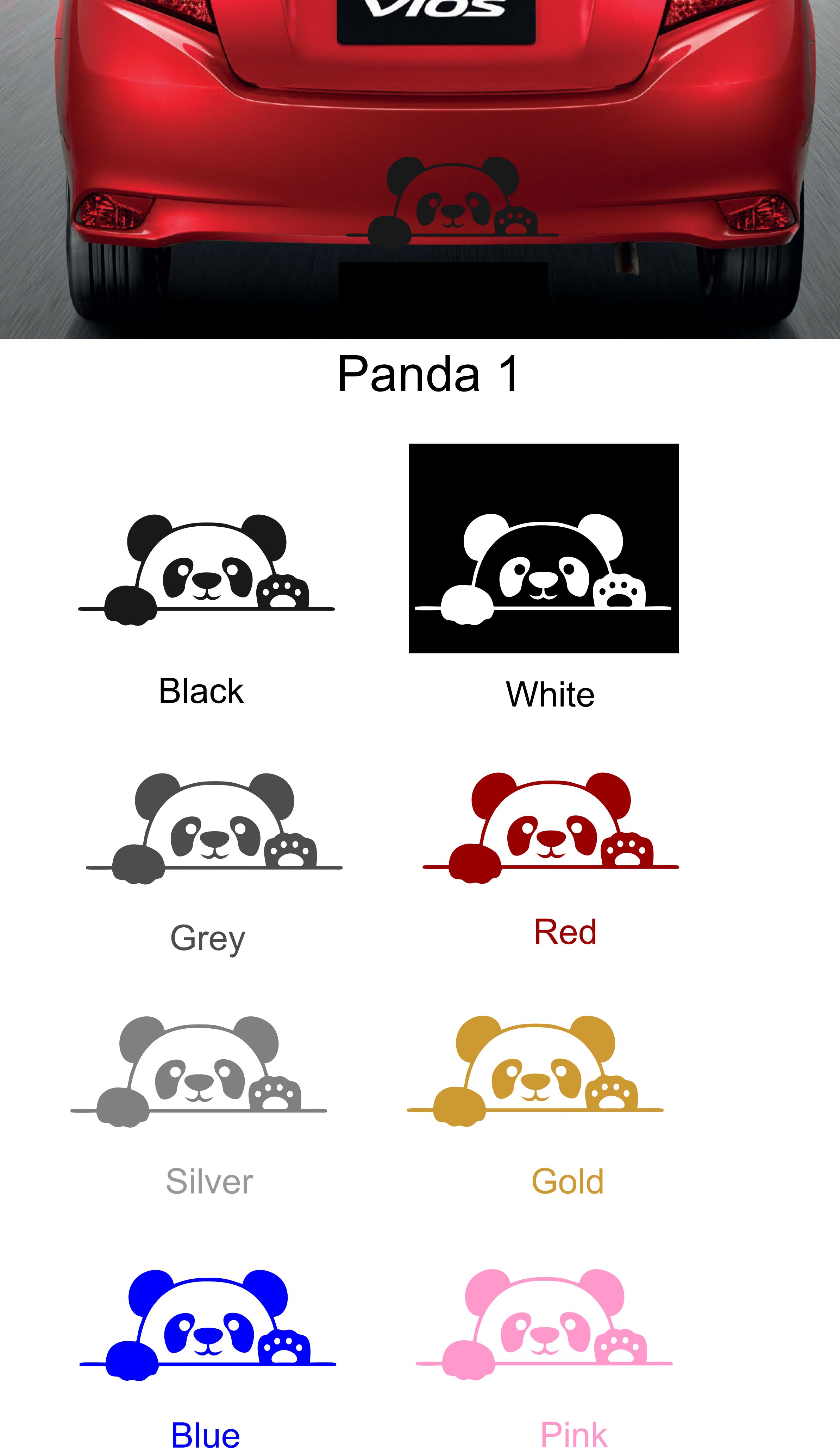 Peeking panda car sticker | Lazada PH