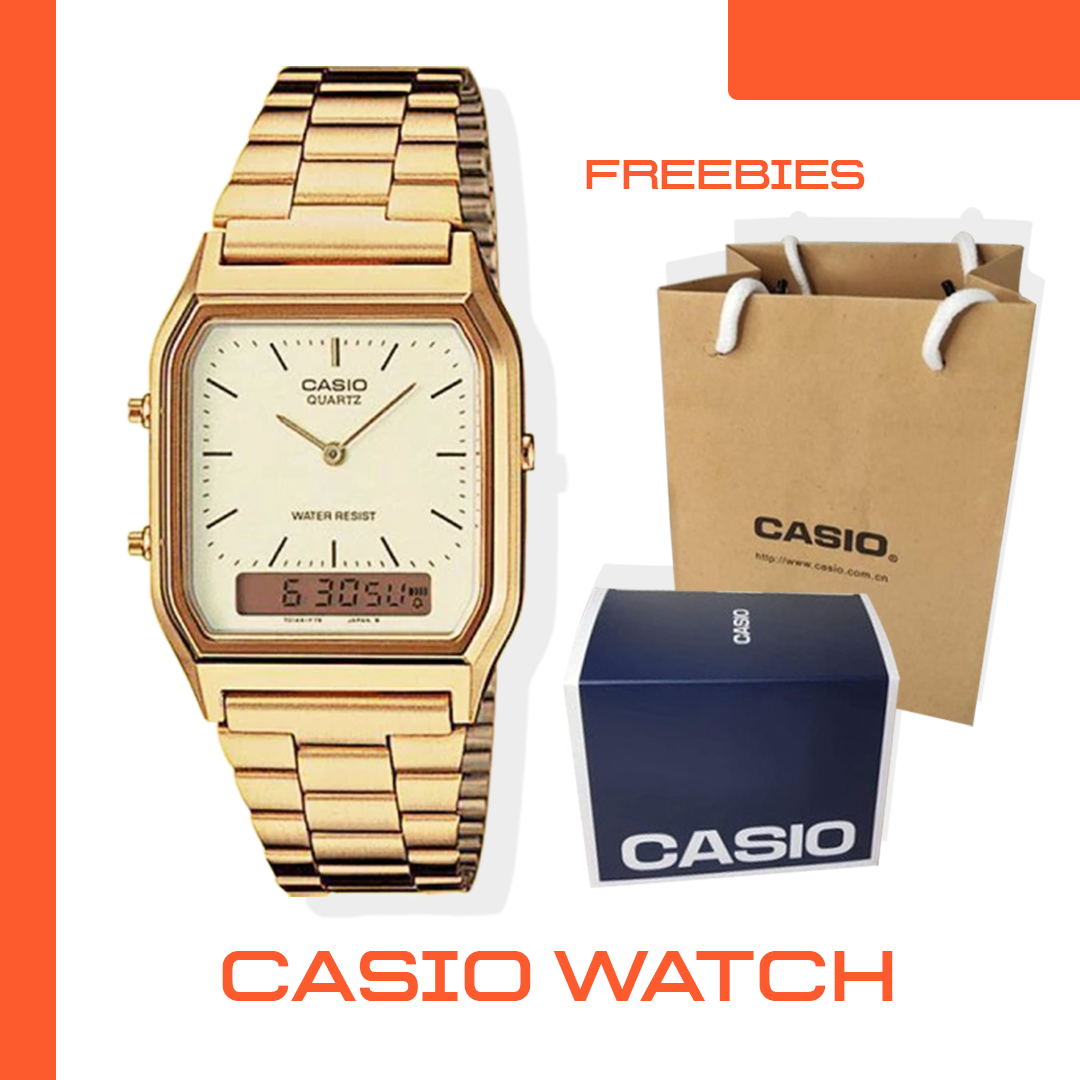 Casio Watch Dual Time Watch for Women Vintage Watch Rectangular Watch ...