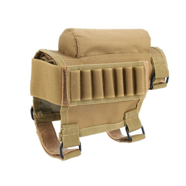 Adjustable Tactical Butt Stock Rifle Cheek Rest Cartridges Pouch Holder ...