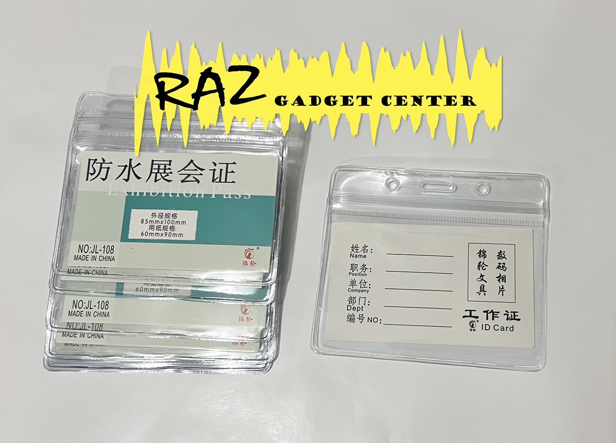 10 pieces Transparent Plastic ID Holder / Case Protector with Zip-lock ...